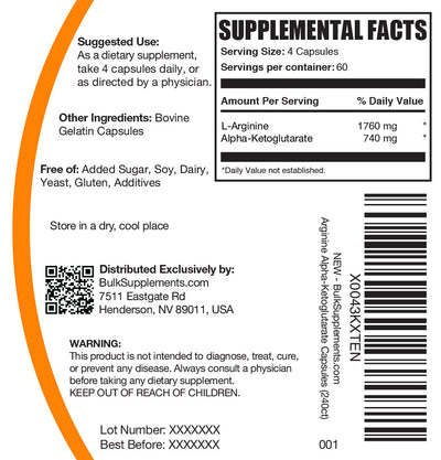 AAKG Capsules - Get Pumped Today