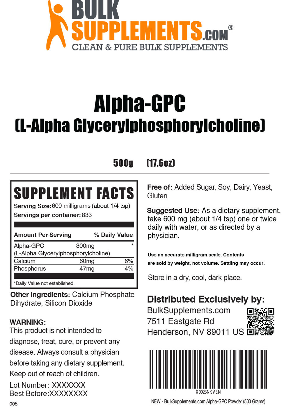 Alpha GPC (L-Alpha Glycerylphosphorylcholine)