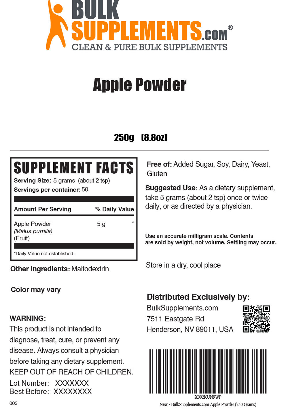 Apple Powder | Malus pumila Powder | Paradise Apple Powder