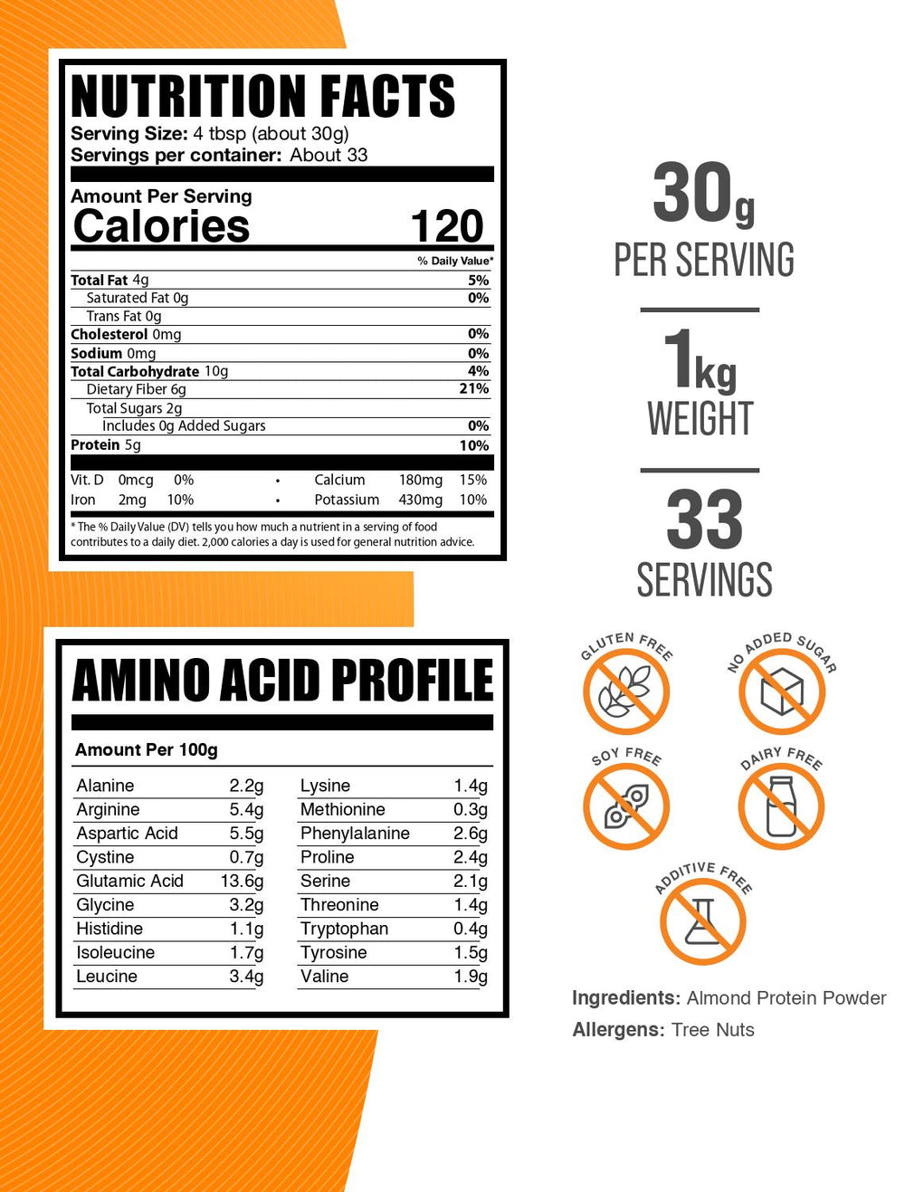 Almond Protein Powder - Vegan Friendly Protein