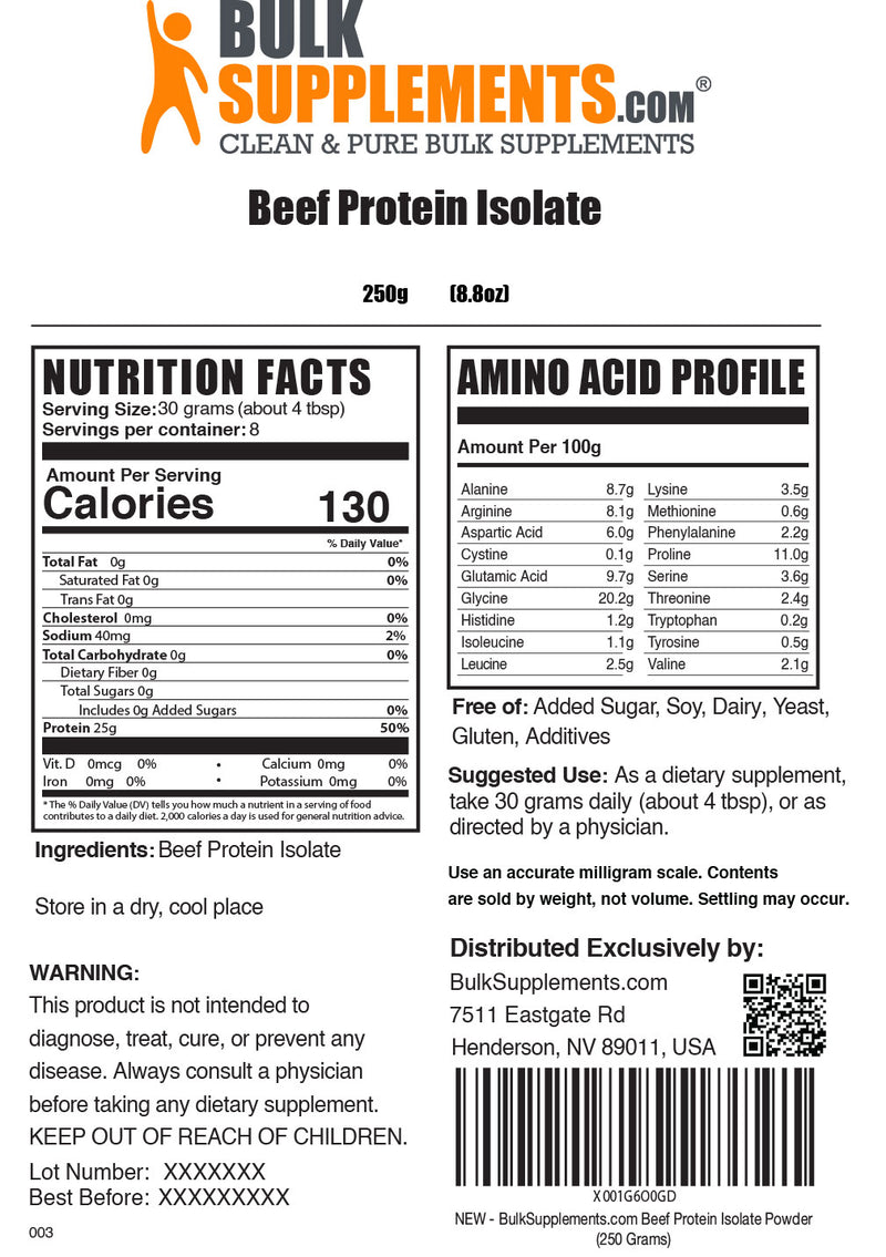 Beef Protein Powder Isolate | Workout Supplements
