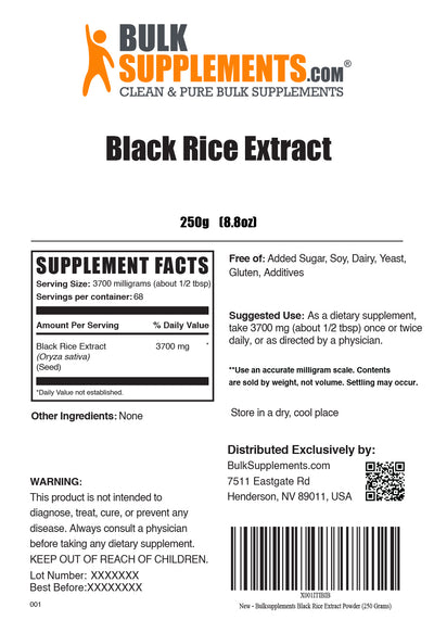 Black Rice Extract | Zizania caduciflora Extract