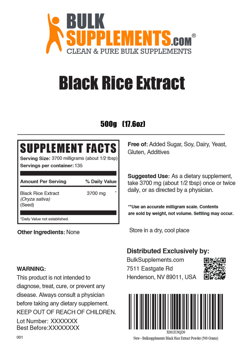 Black Rice Extract | Zizania caduciflora Extract
