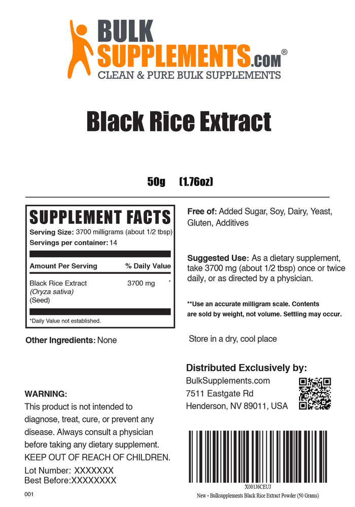 Black Rice Extract | Zizania caduciflora Extract