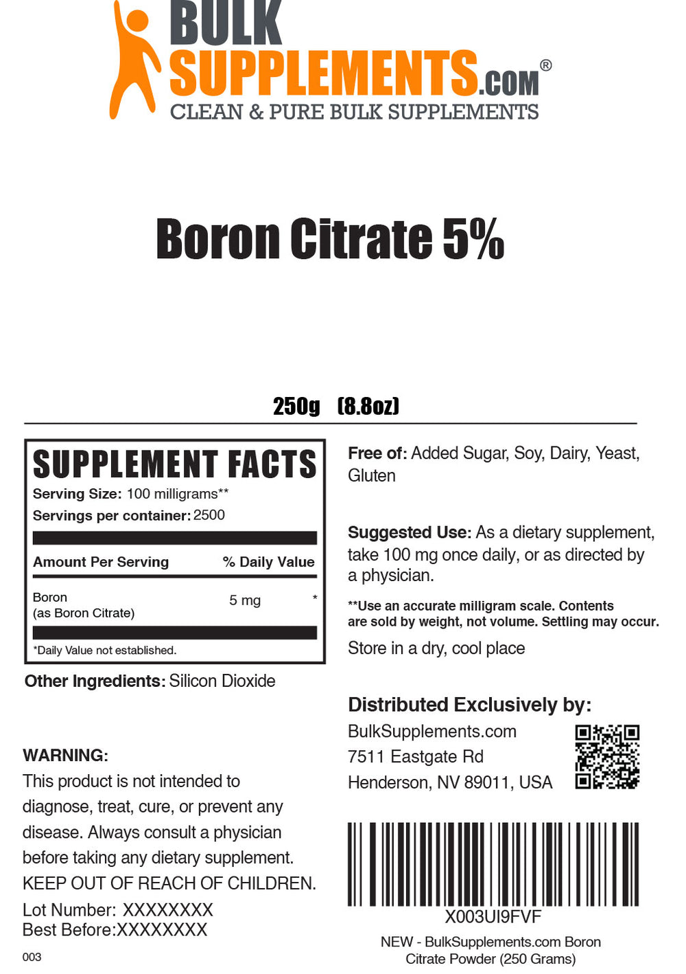 Boron Citrate Powder - Pure and High Quality