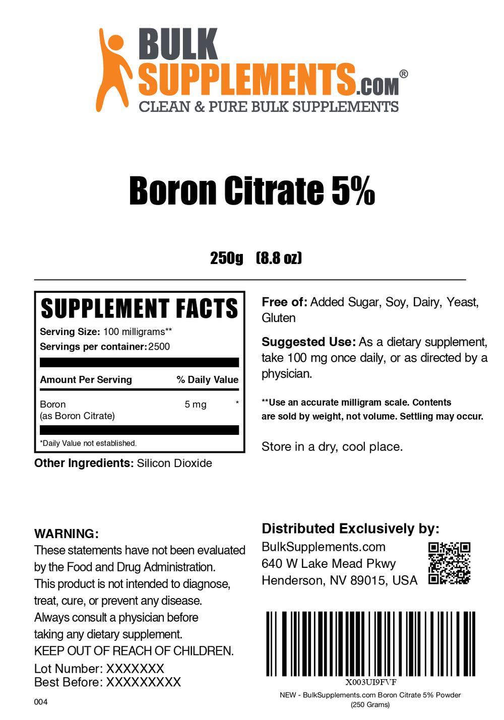 Boron Citrate Powder - Pure and High Quality