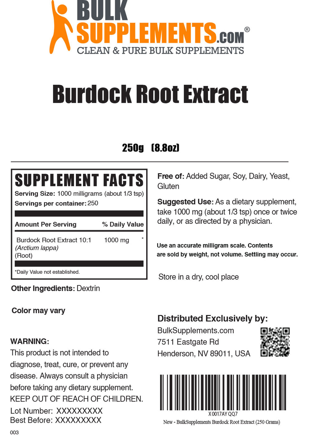 Arctium lappa Root Extract | Burdock Root Extract