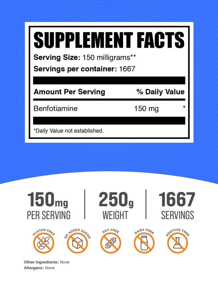 Benfotiamine Supplement | Vitamin B1 Supplement | Thiamine Supplement