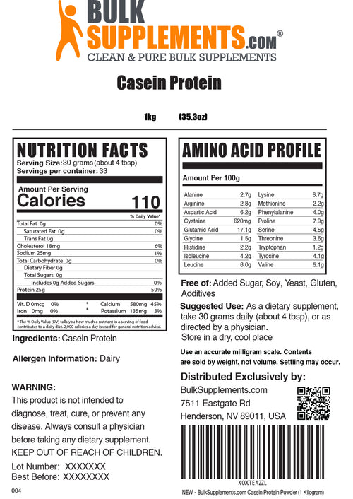 Casein Protein Powder | Protein Supplement | Workout Supplement
