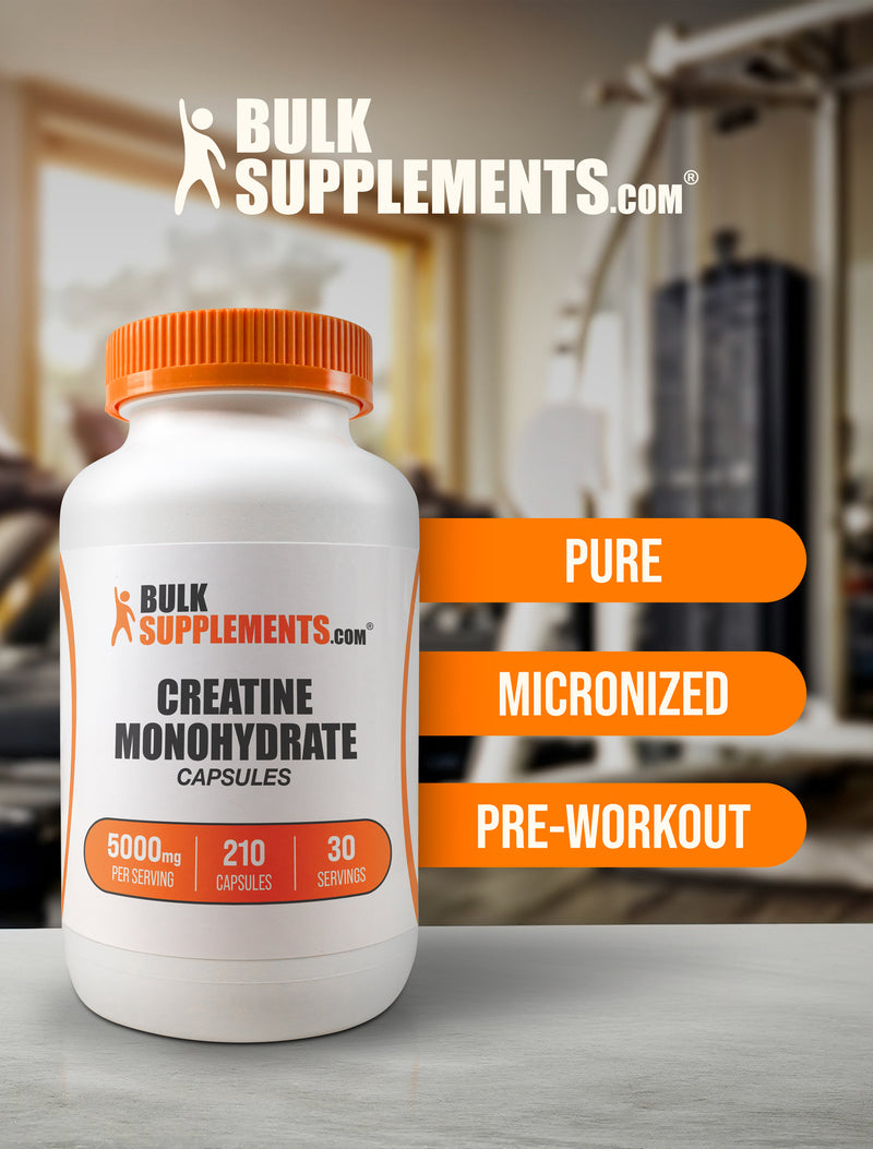 Creatine Monohydrate Capsules - Get Bigger & Stronger Now