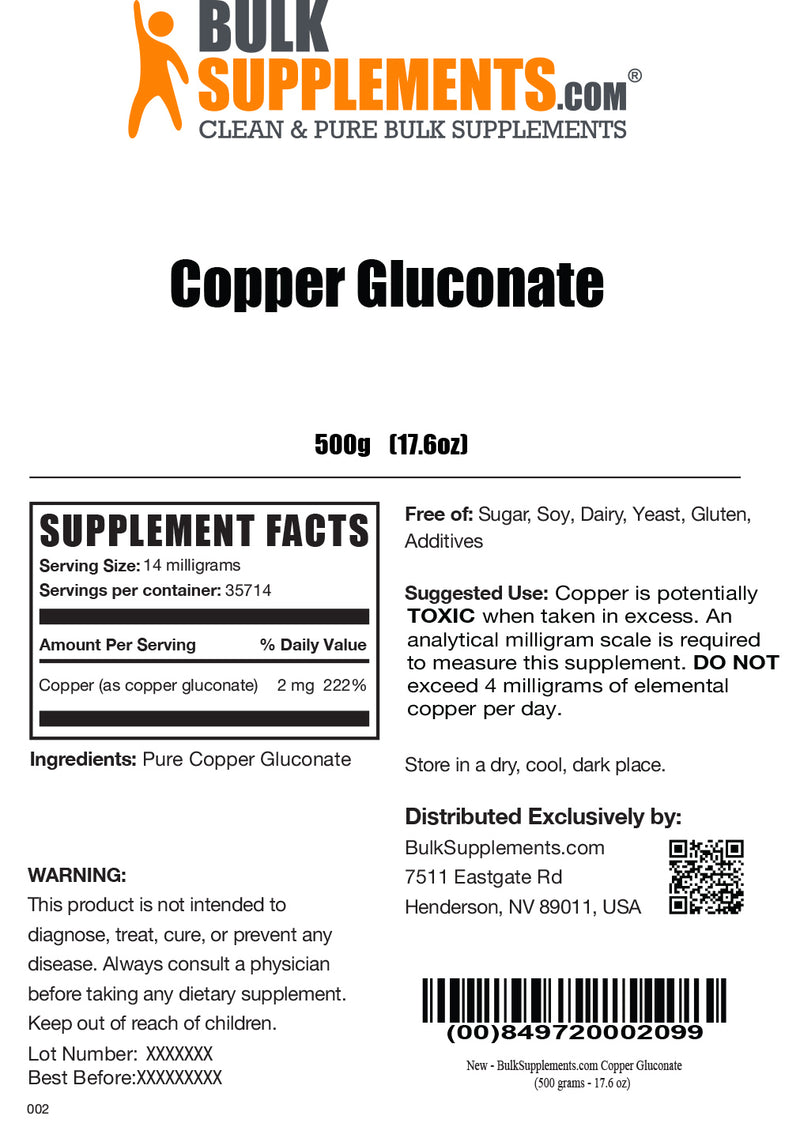 Copper Gluconate Powder | Copper Supplement
