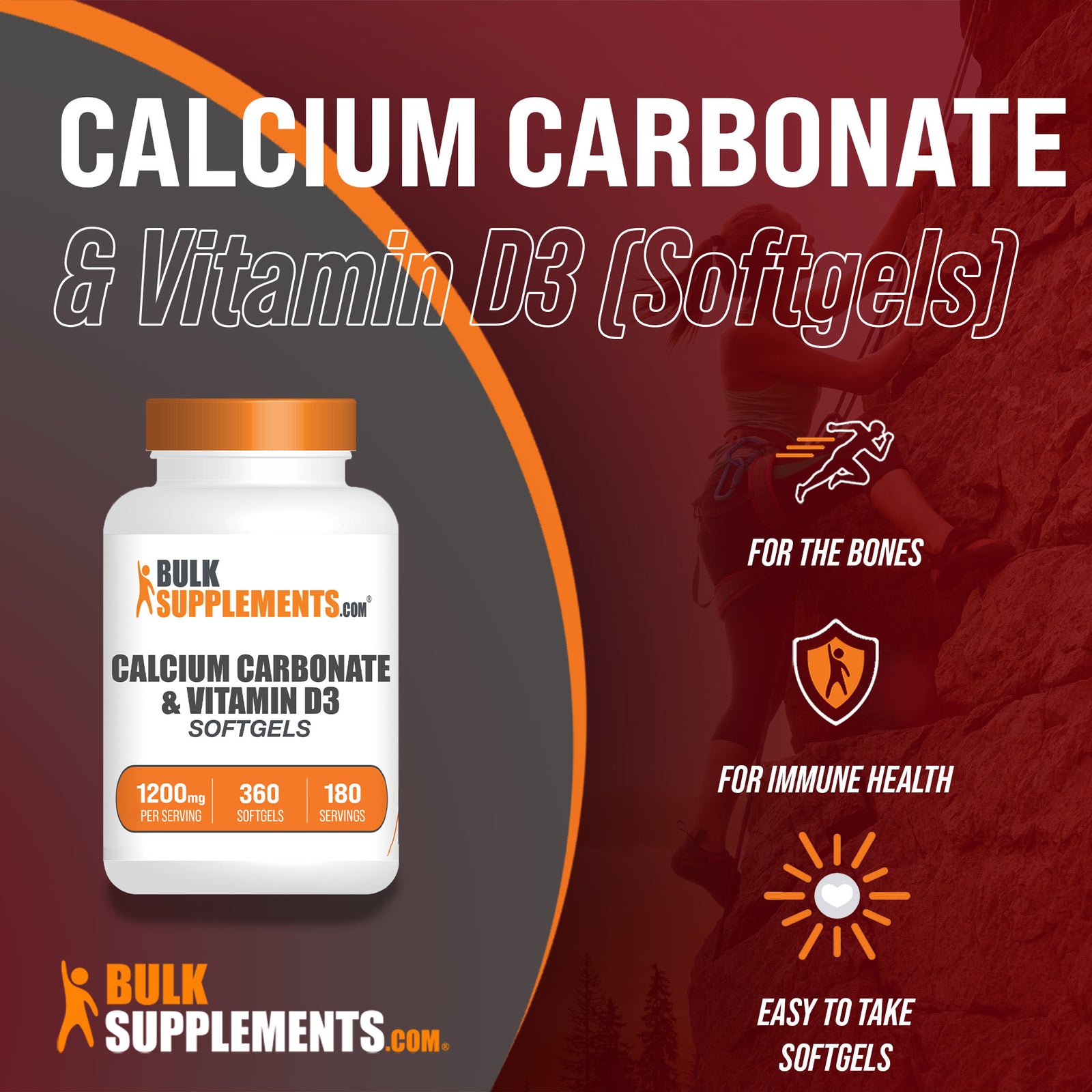Calcium Carbonate & VD3 Softgels - Get Stronger Bones