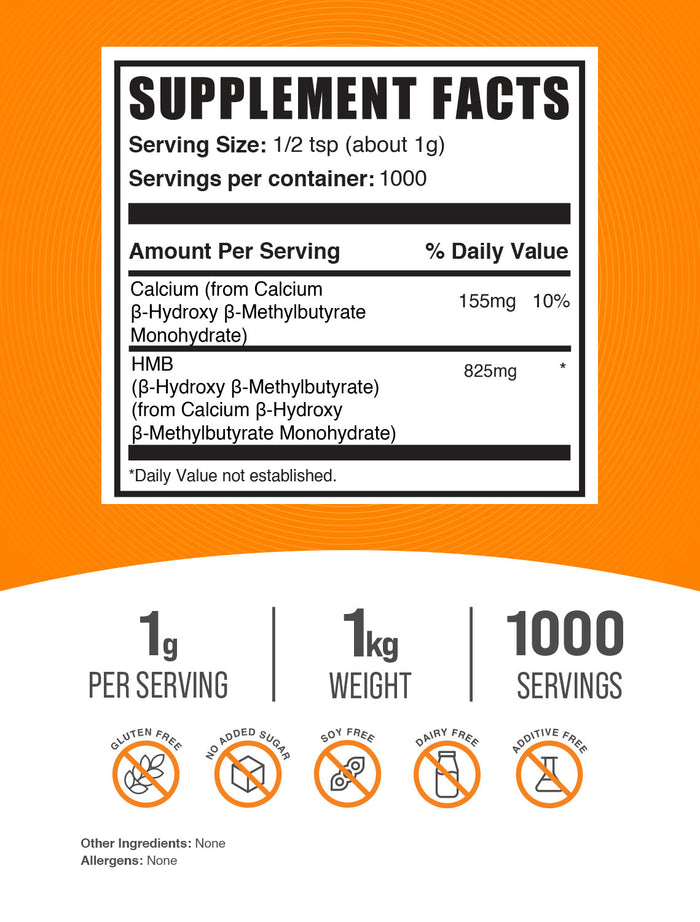 HMB Powder | HMB Supplement | Beta-Hydroxy Beta-Methylbutyric Acid