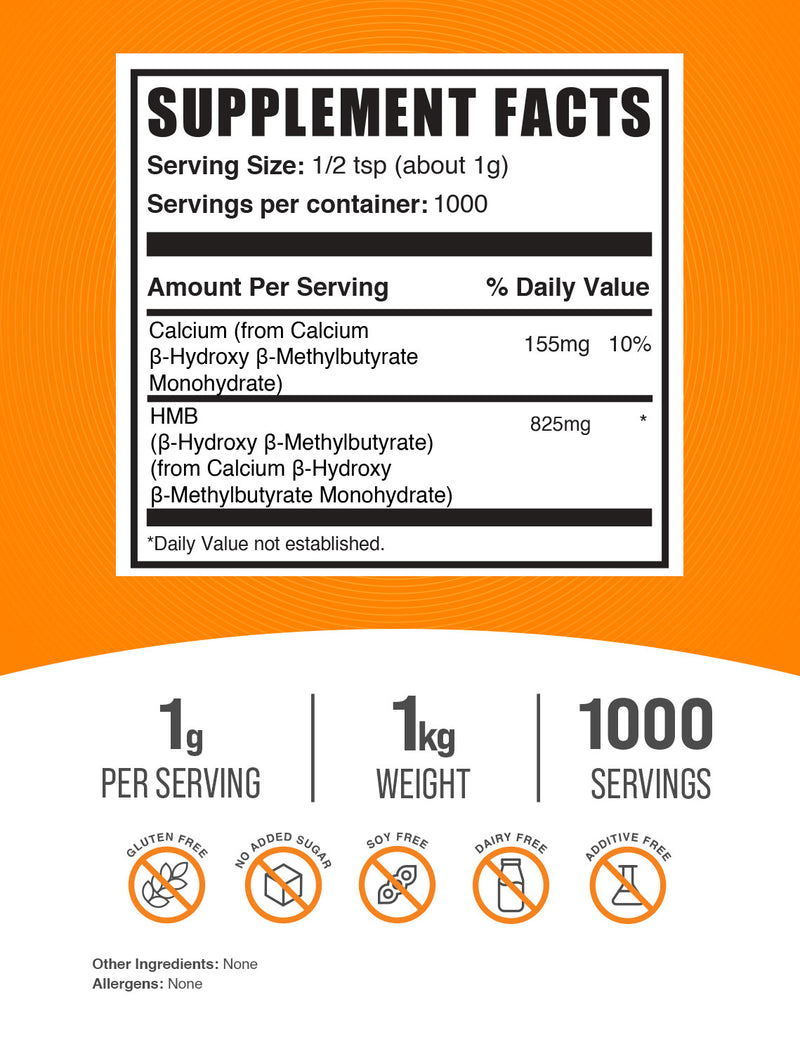 HMB Powder | HMB Supplement | Beta-Hydroxy Beta-Methylbutyric Acid