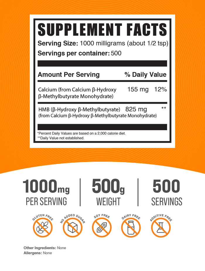 HMB Powder | HMB Supplement | Beta-Hydroxy Beta-Methylbutyric Acid