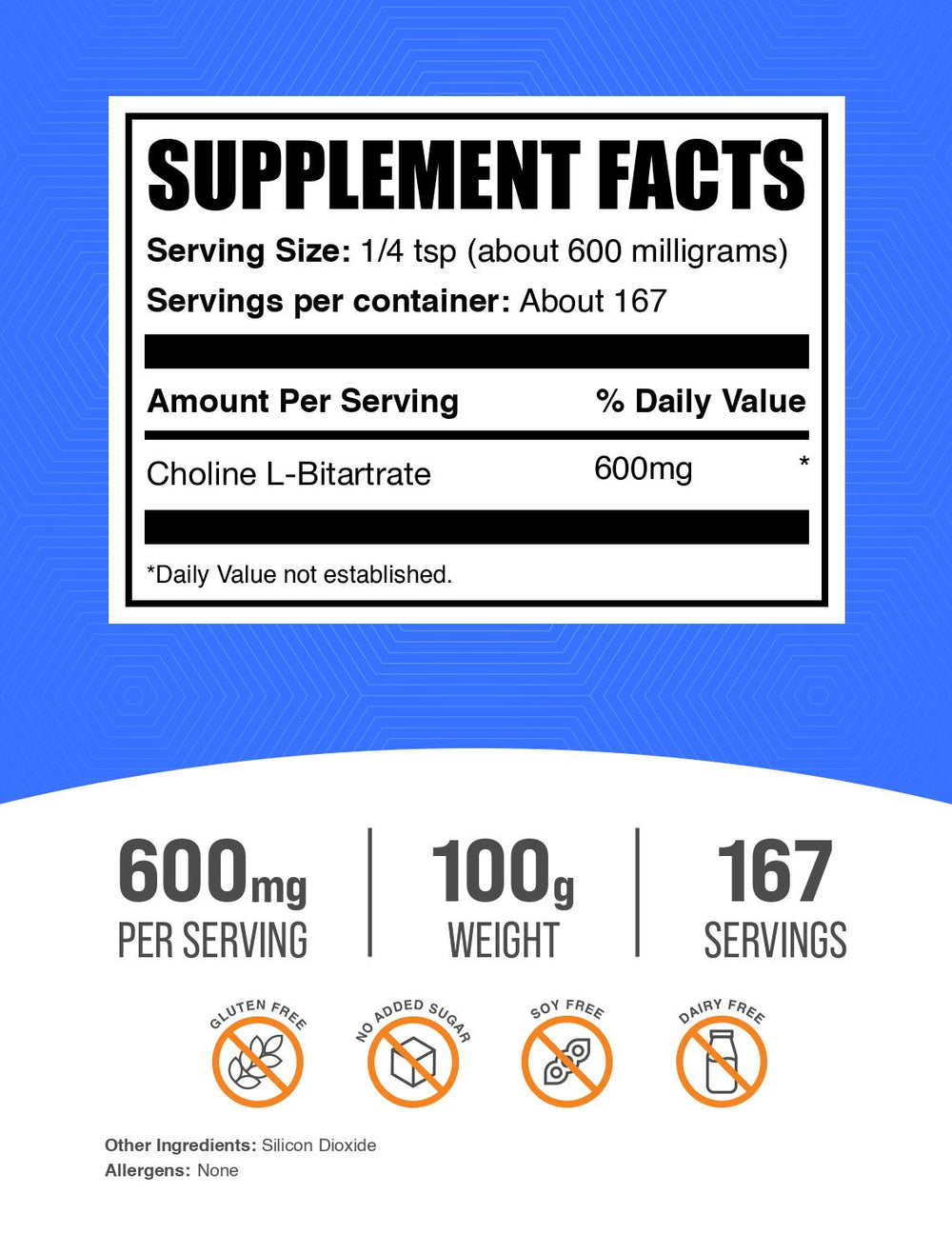 Choline L-Bitartrate Powder | Choline Bitartrate Supplement