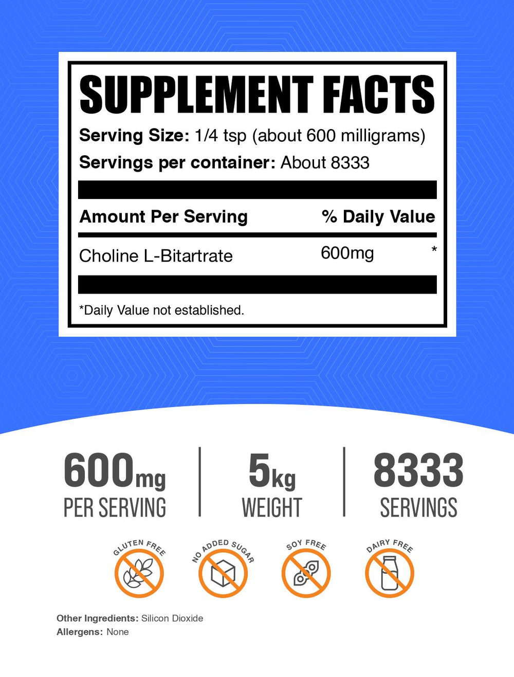 Choline L-Bitartrate Powder | Choline Bitartrate Supplement