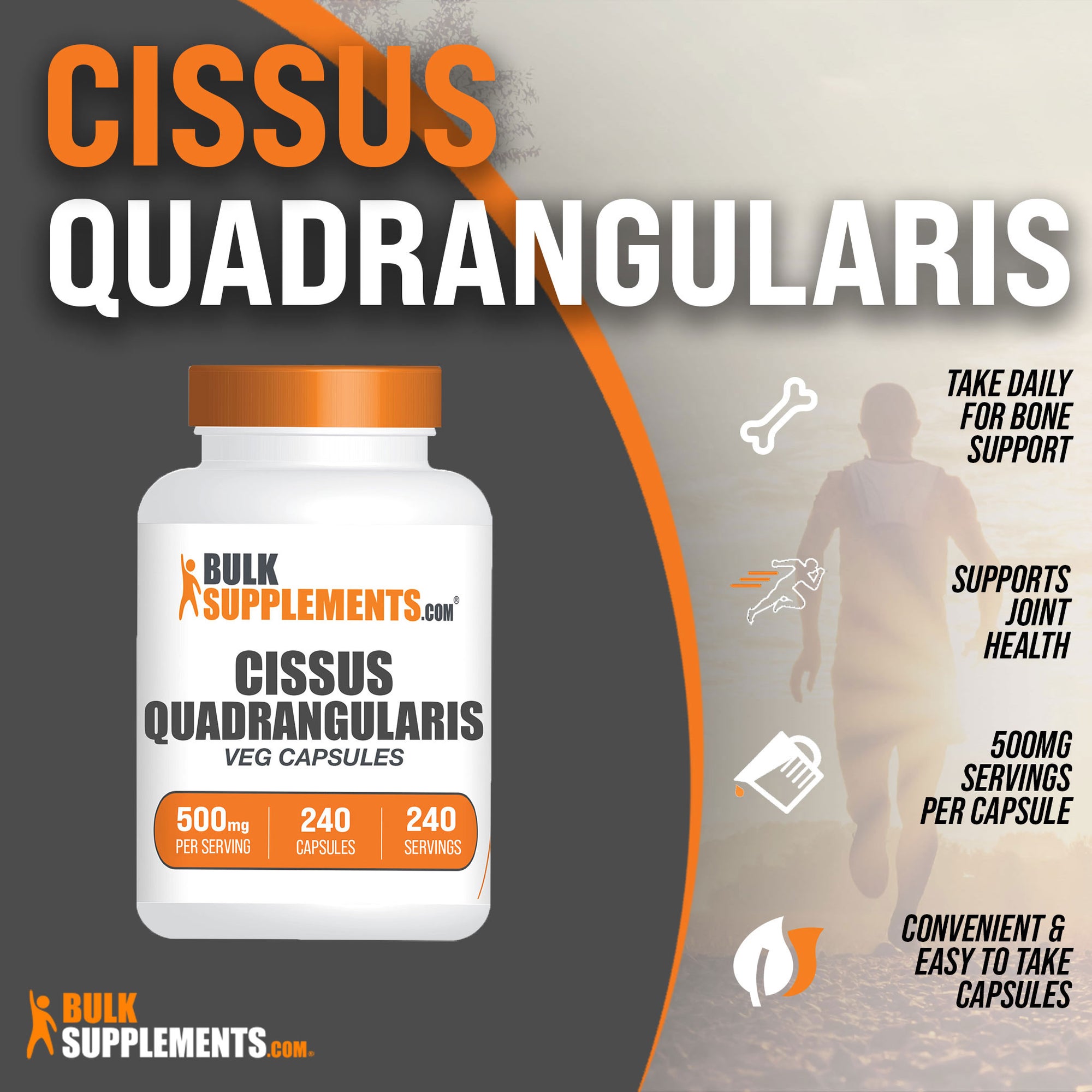 Cissus Quadrangularis Capsules - Natural Herbal Supplement