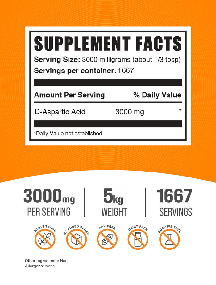 D-Aspartic Acid Powder | Amino Acid Supplement