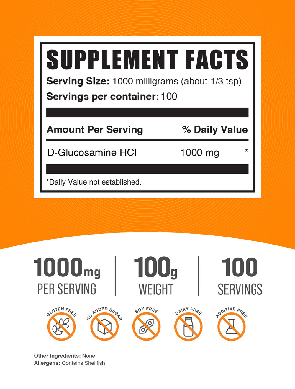 Glucosamine HCl Powder | D-Glucosamine | Amino Supplement