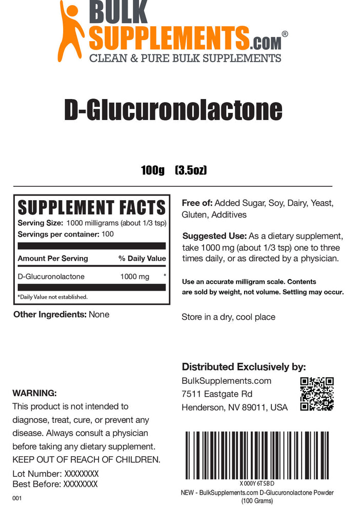 Glucuronolactone Powder | Glucuronolactone Supplement