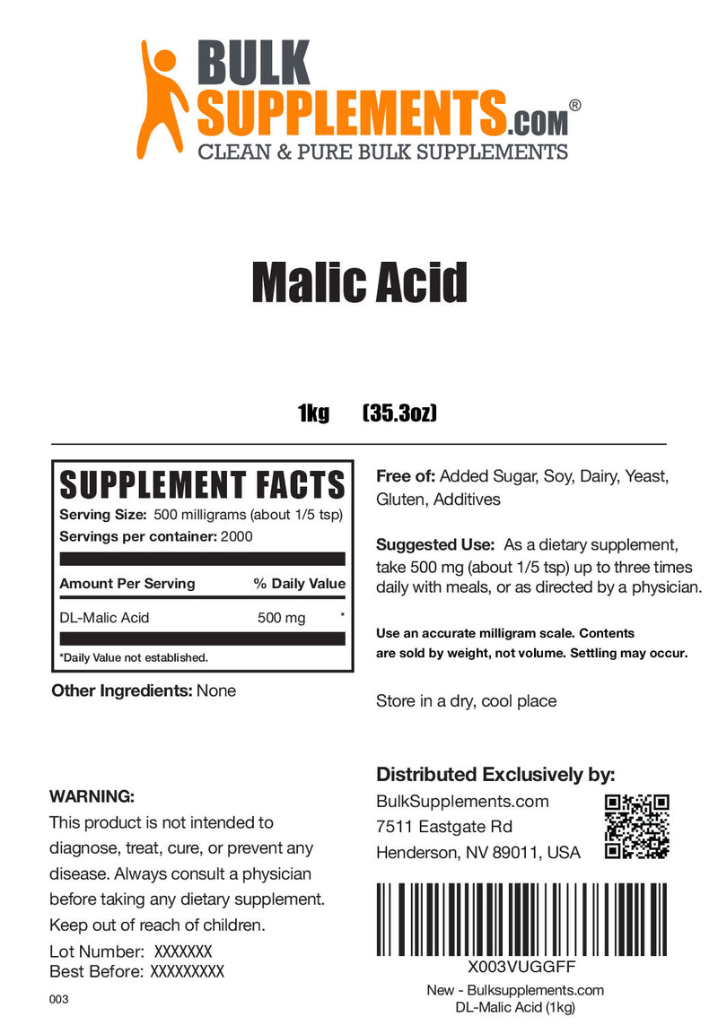 DL-Malic Acid Powder | DL-Malic Acid Supplement