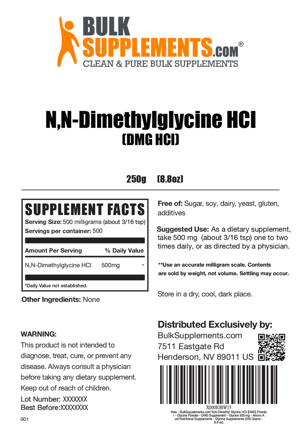 N,N-Dimethyl Glycine HCl (DMG HCl) Powder - Buy Now!
