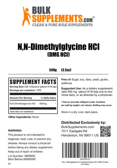 DMG Supplement | Dimethylglycine | Antioxidant Supplement