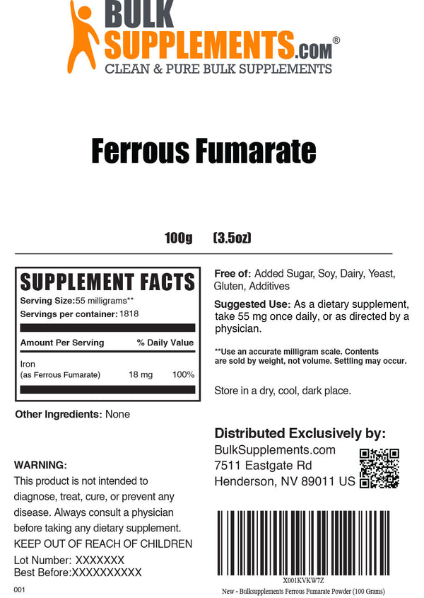 Ferrous Fumarate Powder | Iron Supplement | Ferrous Fumarate