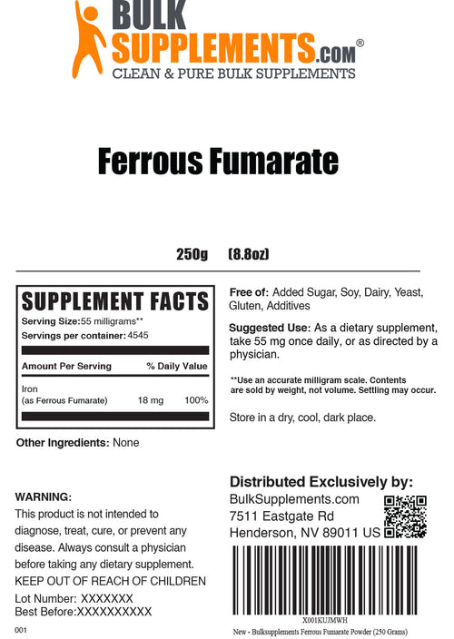 Ferrous Fumarate Powder | Iron Supplement | Ferrous Fumarate