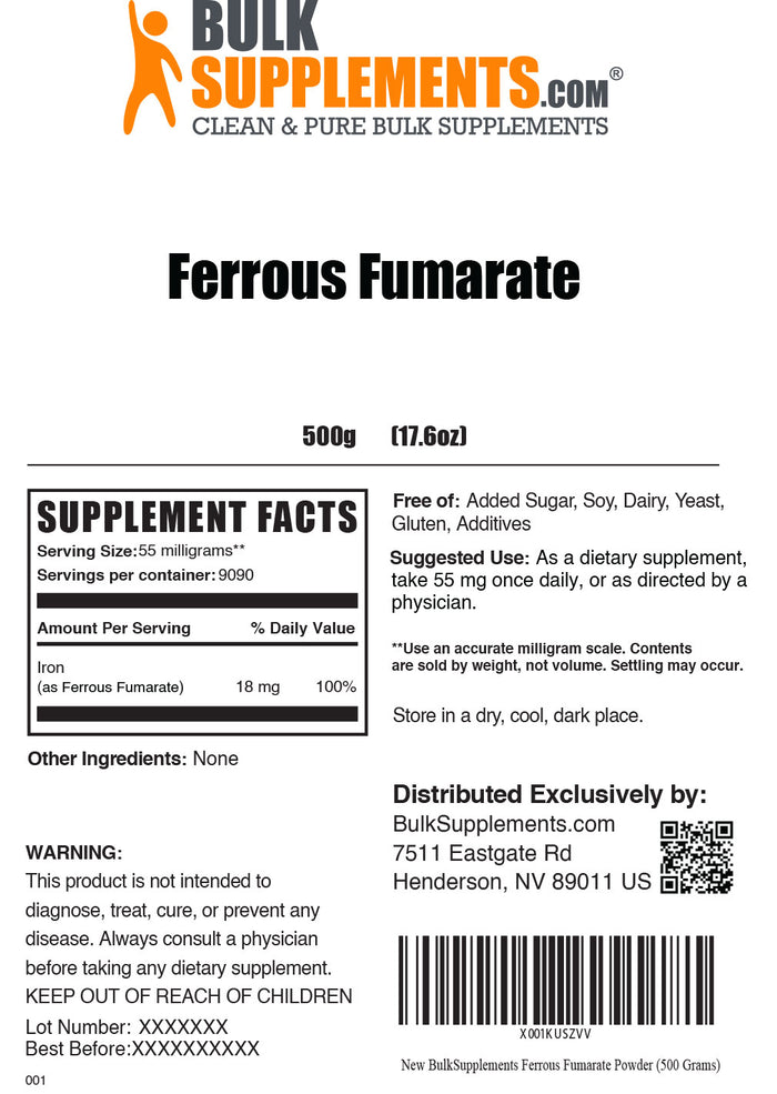 Ferrous Fumarate Powder | Iron Supplement | Ferrous Fumarate