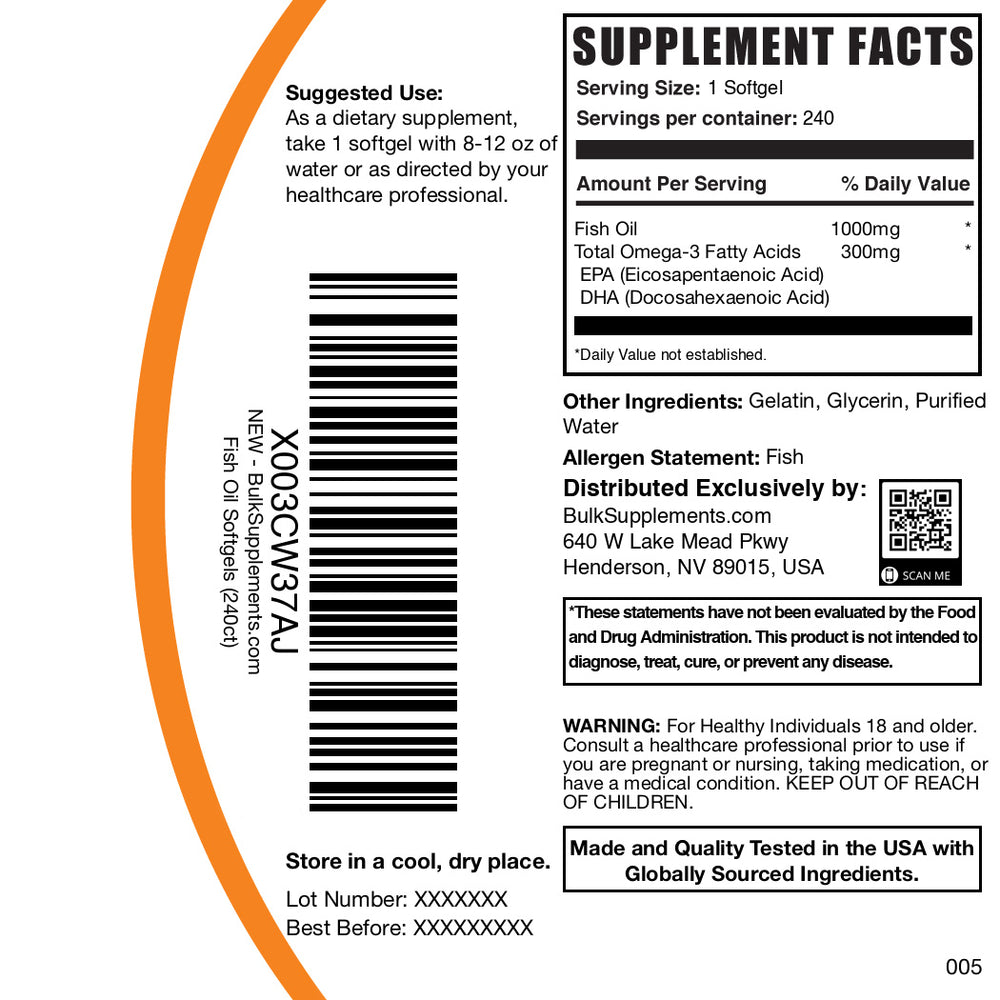 Fish Oil Softgels - Get Your Daily Dose of Omega-3