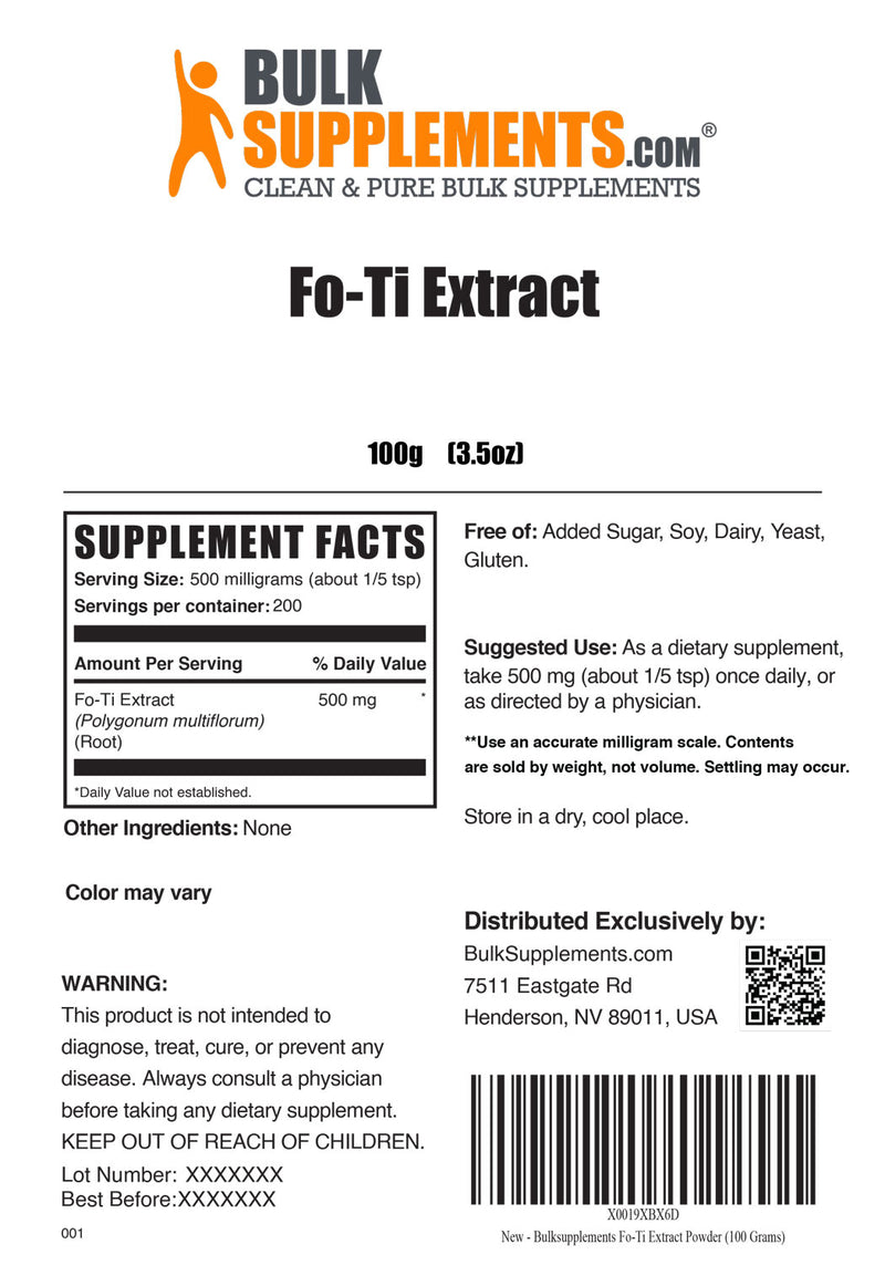 Fo-Ti Root Extract | Polygonum multiflorum Root Extract