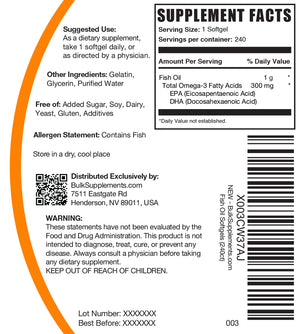 Fish Oil Softgels - Get Your Daily Dose of Omega-3