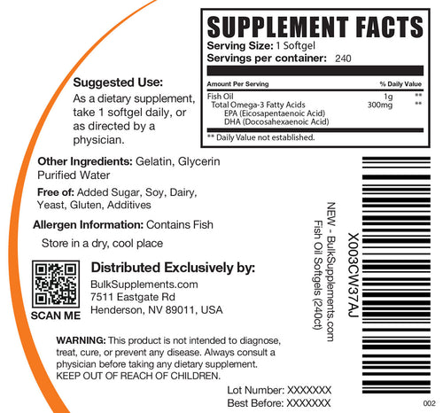 Fish Oil Softgels - Get Your Daily Dose of Omega-3
