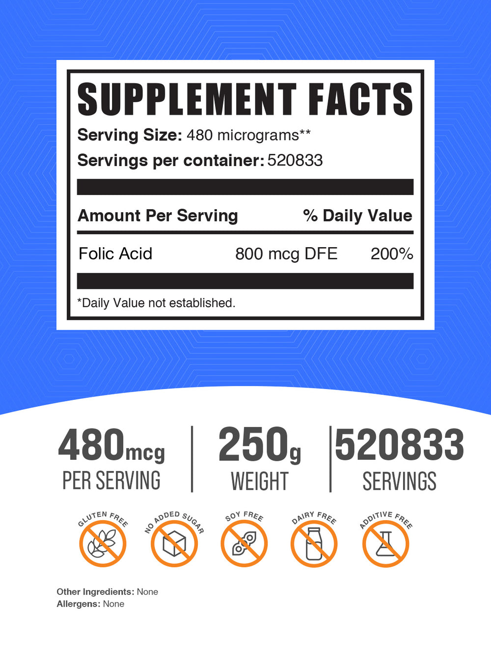 Folic Acid Powder | Vitamin B9 Powder | Folic Acid Supplement