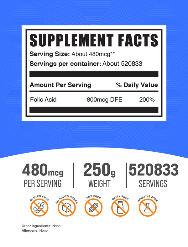 Folic Acid Powder | Vitamin B9 Powder | Folic Acid Supplement