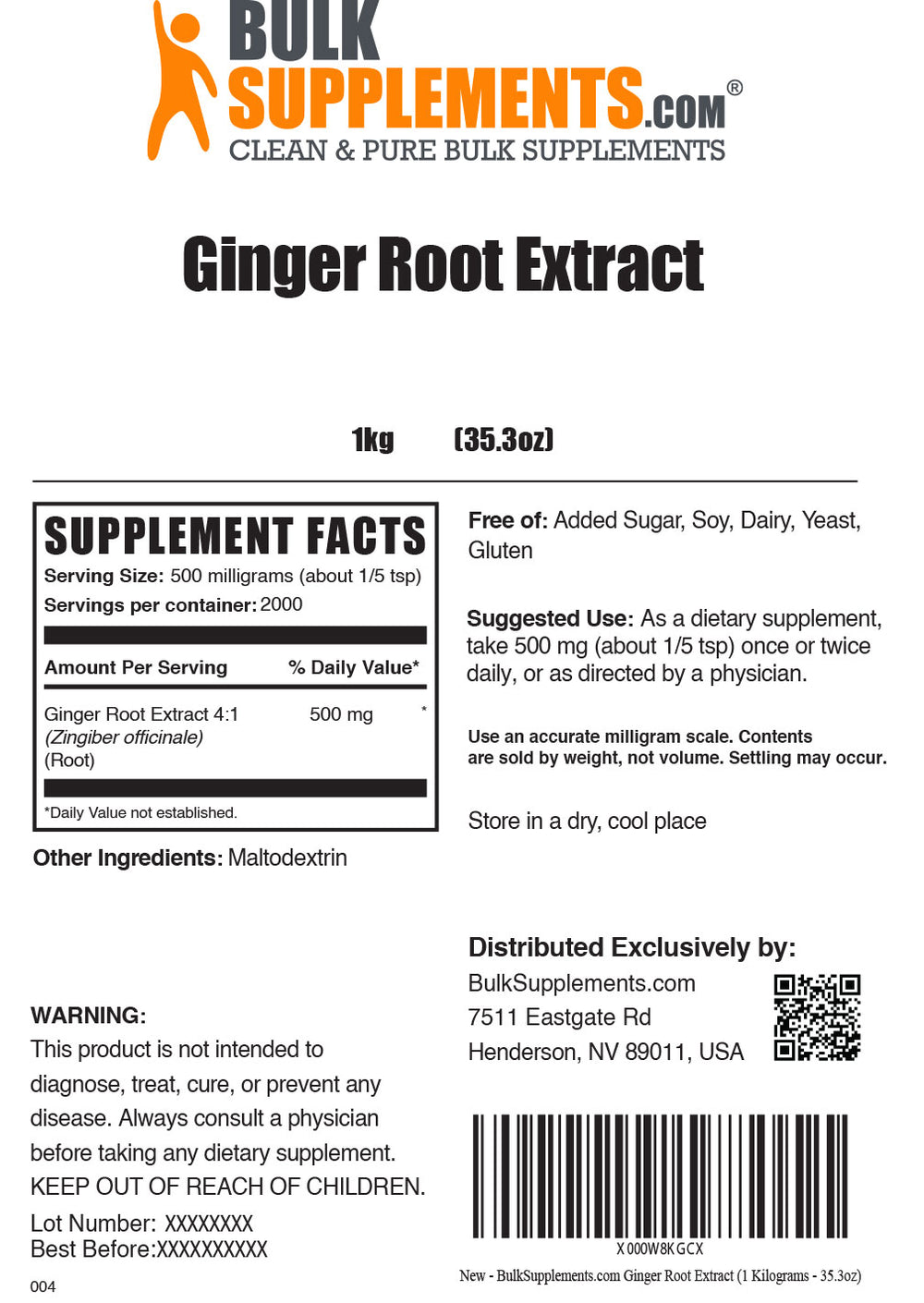 Ginger Root Extract | Zingiber officinale Root Extract