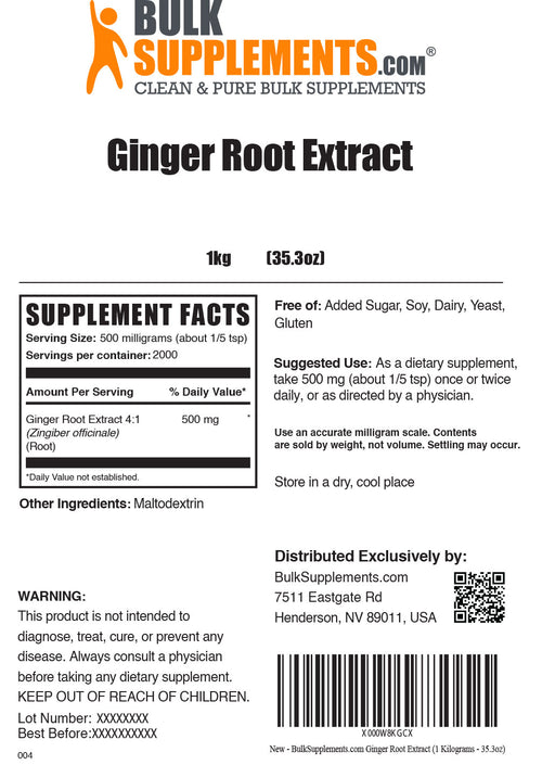 Ginger Root Extract | Zingiber officinale Root Extract