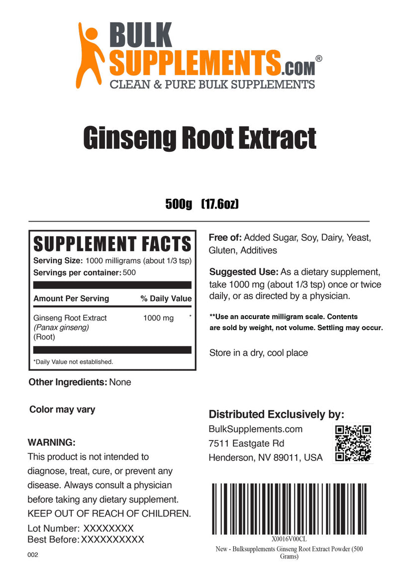 Ginseng Root Extract | Panax ginseng Extract | Herbal Supplements