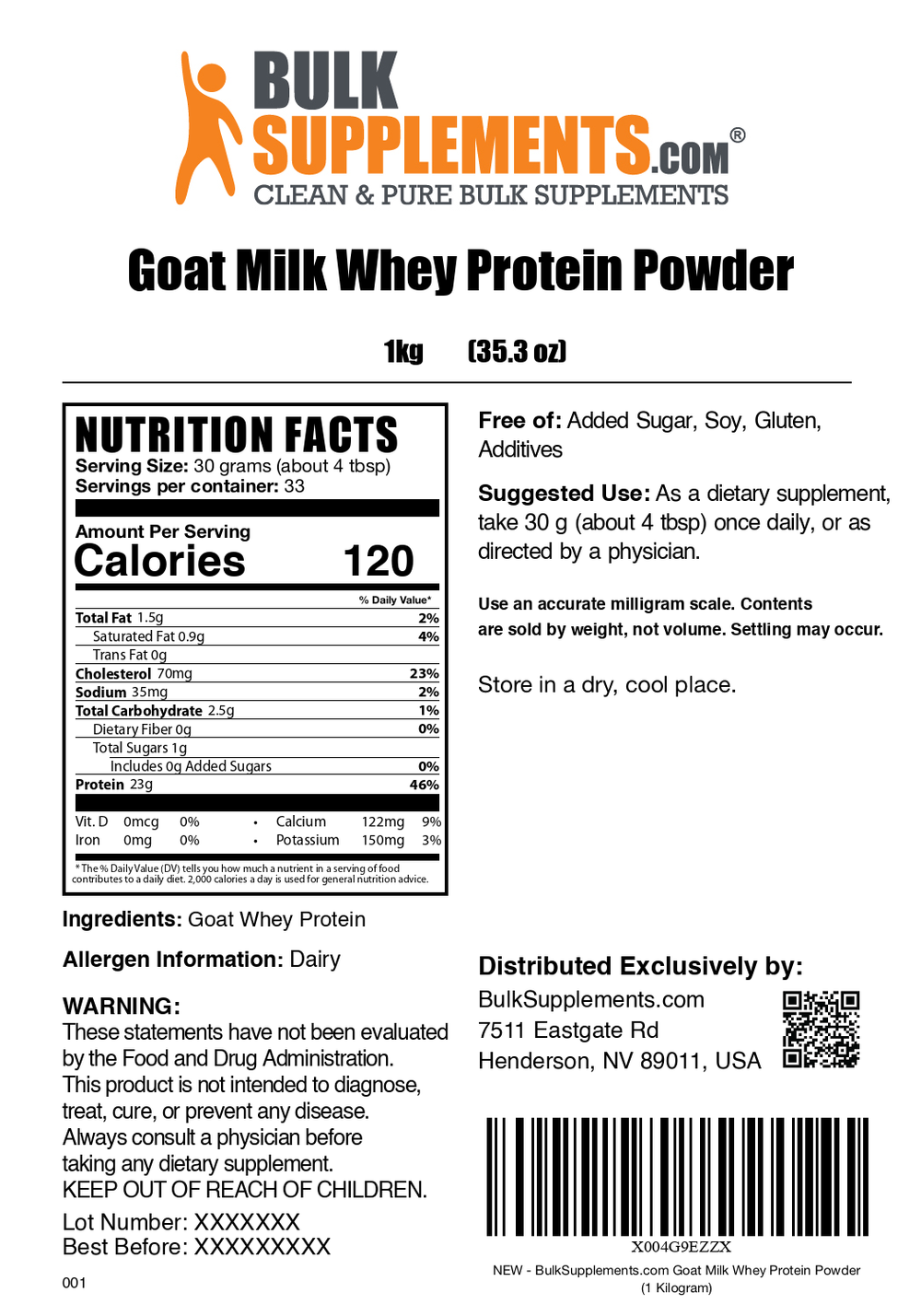 Goat Milk Whey Protein Powder – Premium Quality Protein Supplement