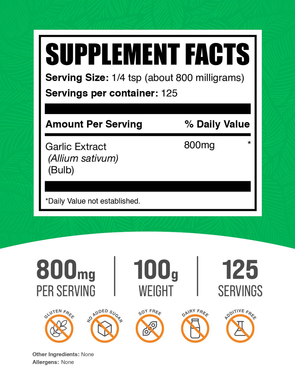 Garlic Extract Powder | Allium sativum Extact Powder