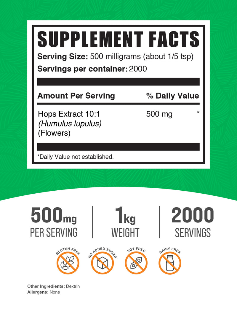 Hops Extract (Humulus lupulus) Powder | Hop Flower Extract