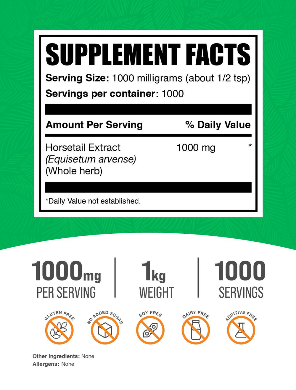 Horsetail Extract (Equisetum arvense) Powder | Horsetail Supplement