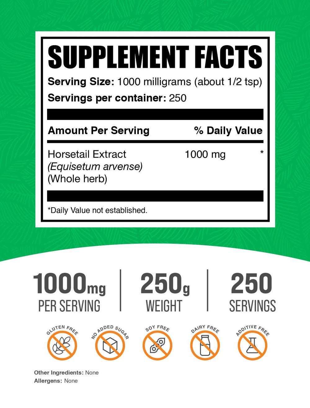 Horsetail Extract (Equisetum arvense) Powder | Horsetail Supplement
