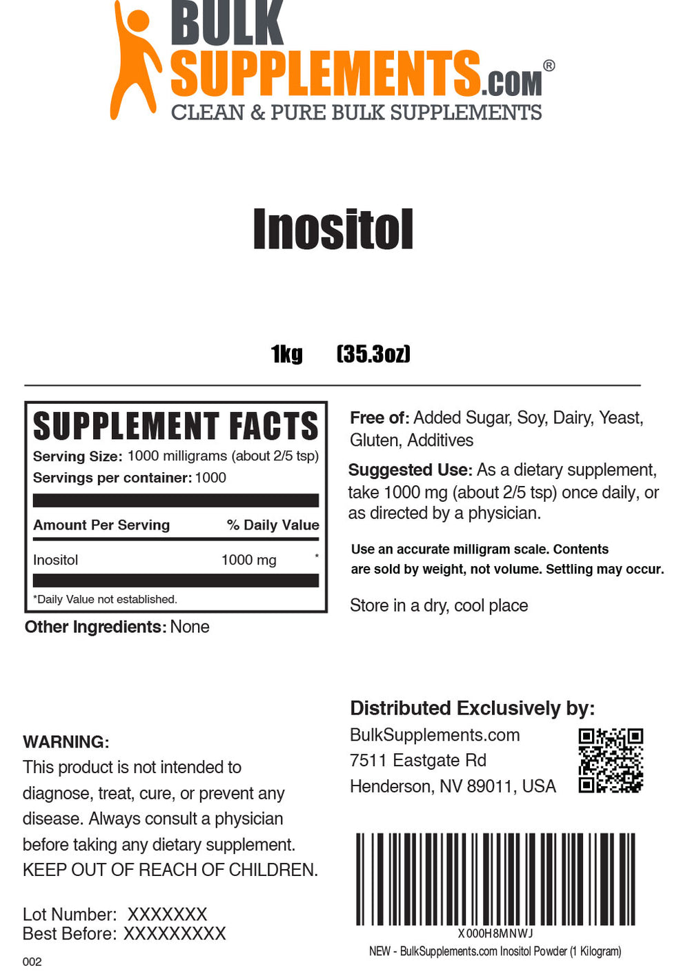 Vitamin B8 Inositol Powder - Boost Your Cardiovascular Health & More