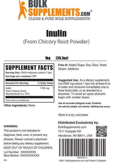 Inulin | Inulin (FOS) Powder | Fructooligosaccharide Supplement