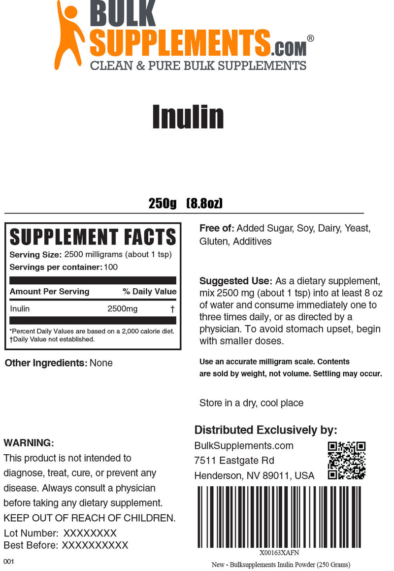 Inulin | Inulin (FOS) Powder | Fructooligosaccharide Supplement