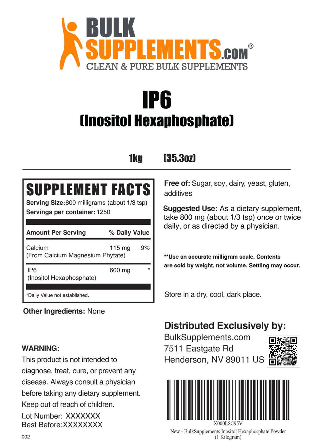 IP6 (Inositol Hexasphosphate) Powder | IP6 Supplements