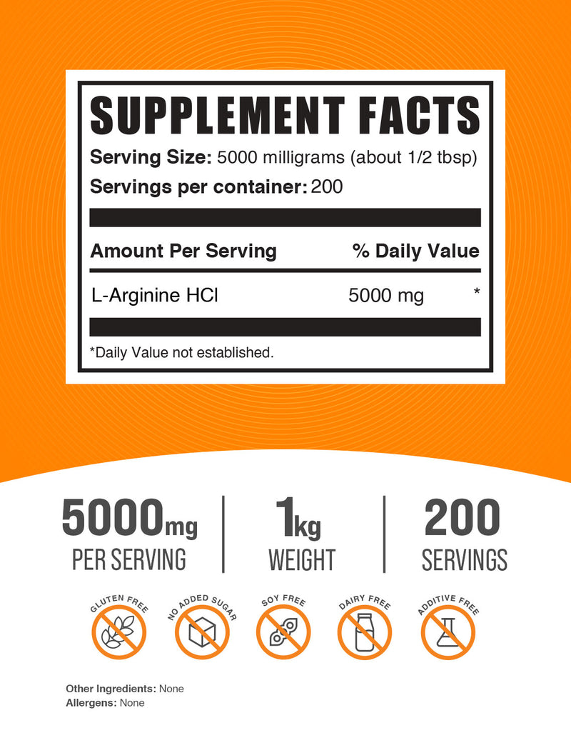 L-Arginine HCl Powder | Amino Acid Supplements